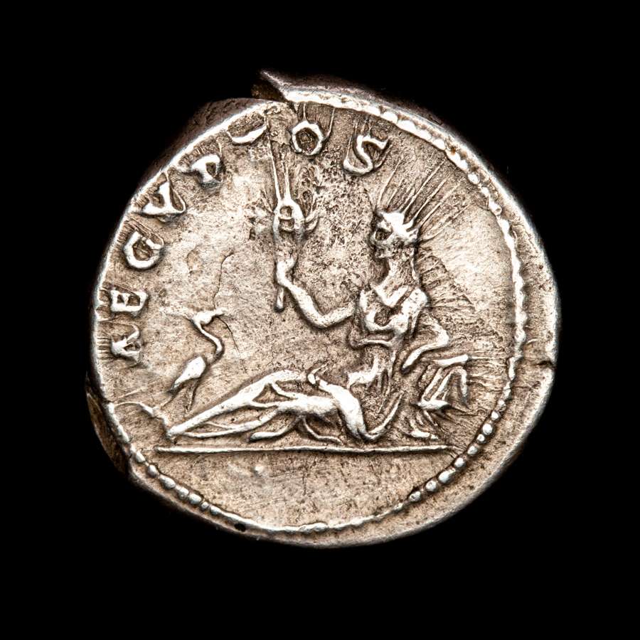 Adriano (117-138) denario, Roma, 119. Travel Series. AEGYPTOS Ivis ...