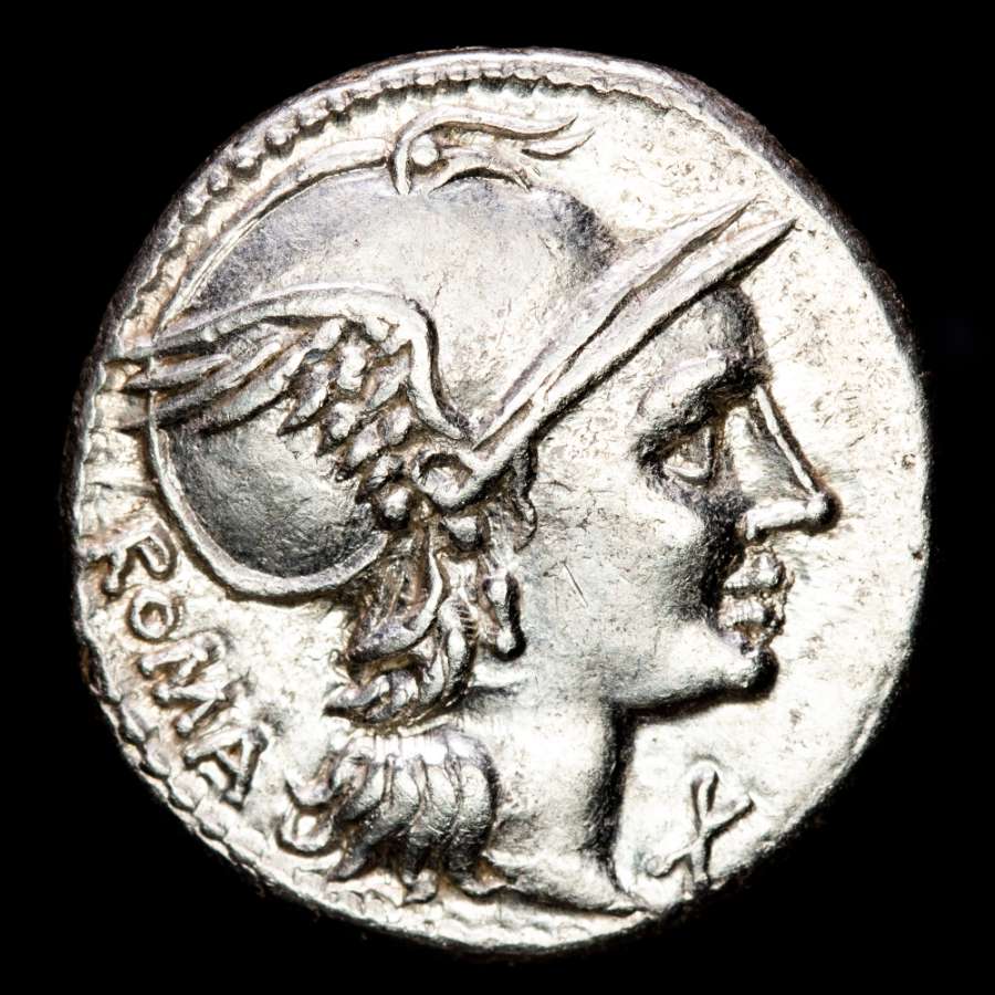 Republica Romana, L. Flaminius Cilo. Denario de plata. Roma, 109 BC ...