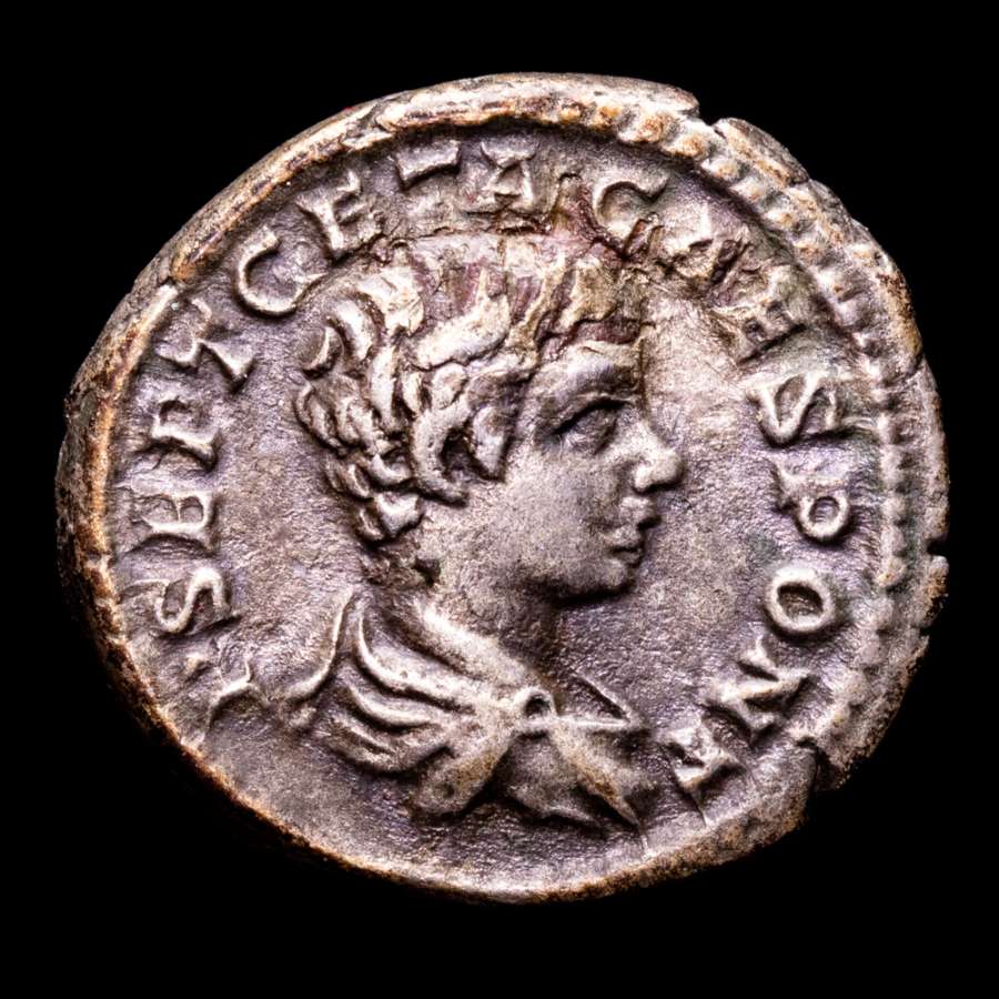 Geta (198-211 dC) Denario de Roma. FELICITAS AVGG Felicitas. | Lucernae ...