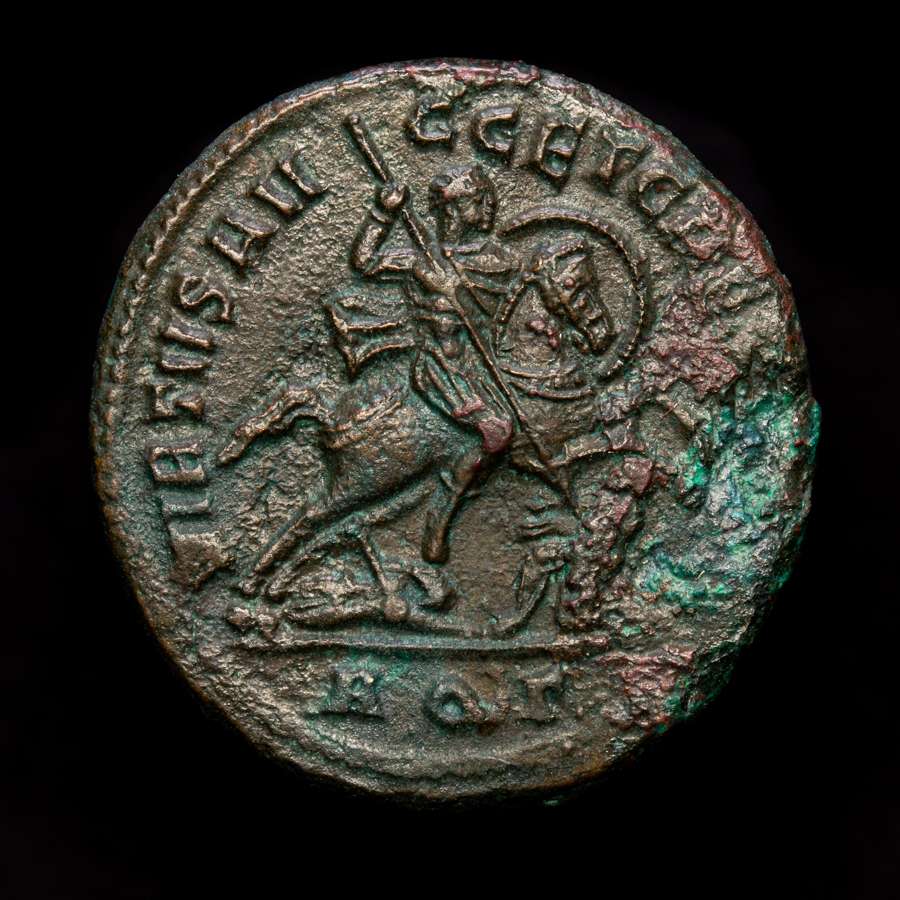 Severo II Cesar, 305 dC, Follis, VIRTVS AVGG ET CAESS NN // AQΓ ...