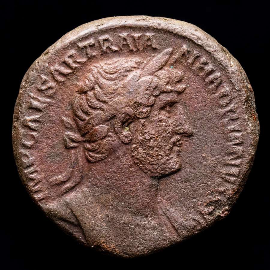 Adriano - As de Roma, 121-123 dC. - P M TR P COS III, La Paz ...