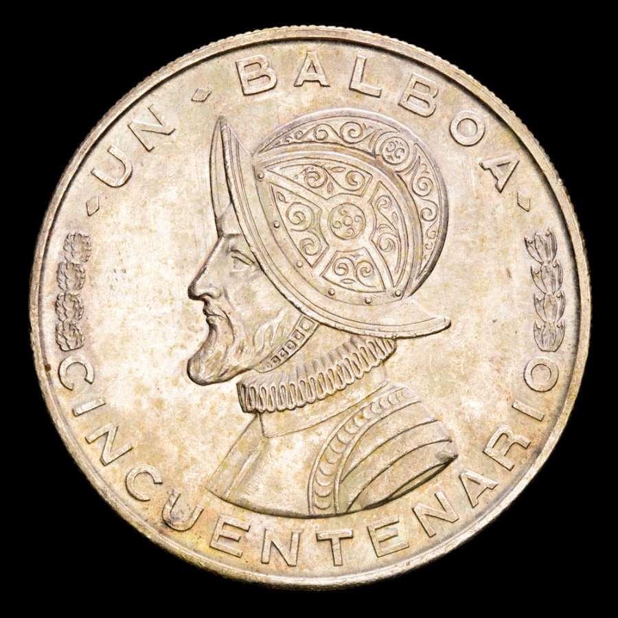 Panamá 1 Balboa 1953 - Cincuentenario - dos monedas | Lucernae Numismática