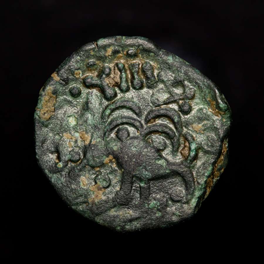 Tribu celta de Senones, AE Potin fundido, c. 100-50 a.C. Pajaro ...