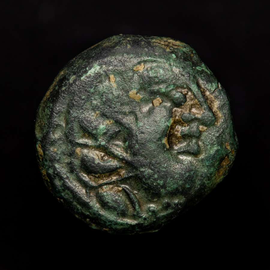 Tribu celta de Senones, AE Potin fundido, c. 100-50 a.C. Pajaro ...