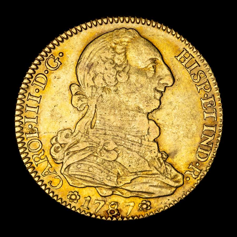 Carlos III (1759-1788). 4 escudos. 1787 C.M. Sevilla. | Lucernae ...