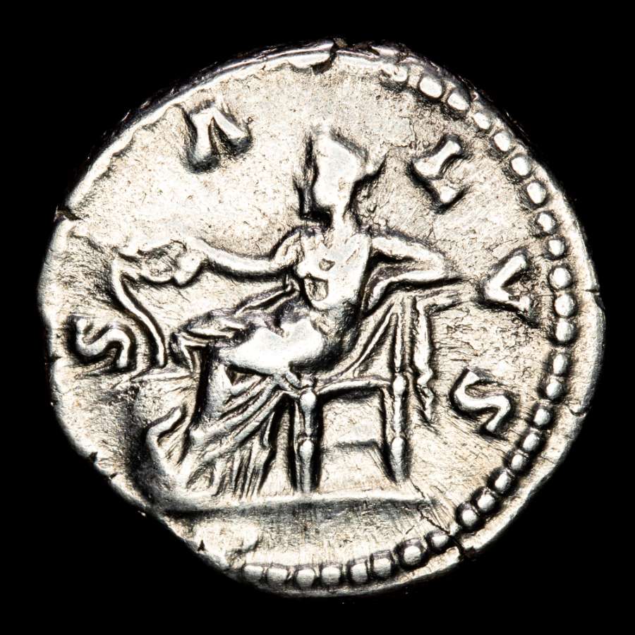 Imperio Romano - Faustina augusta II. Denario de plata. SALVS ...