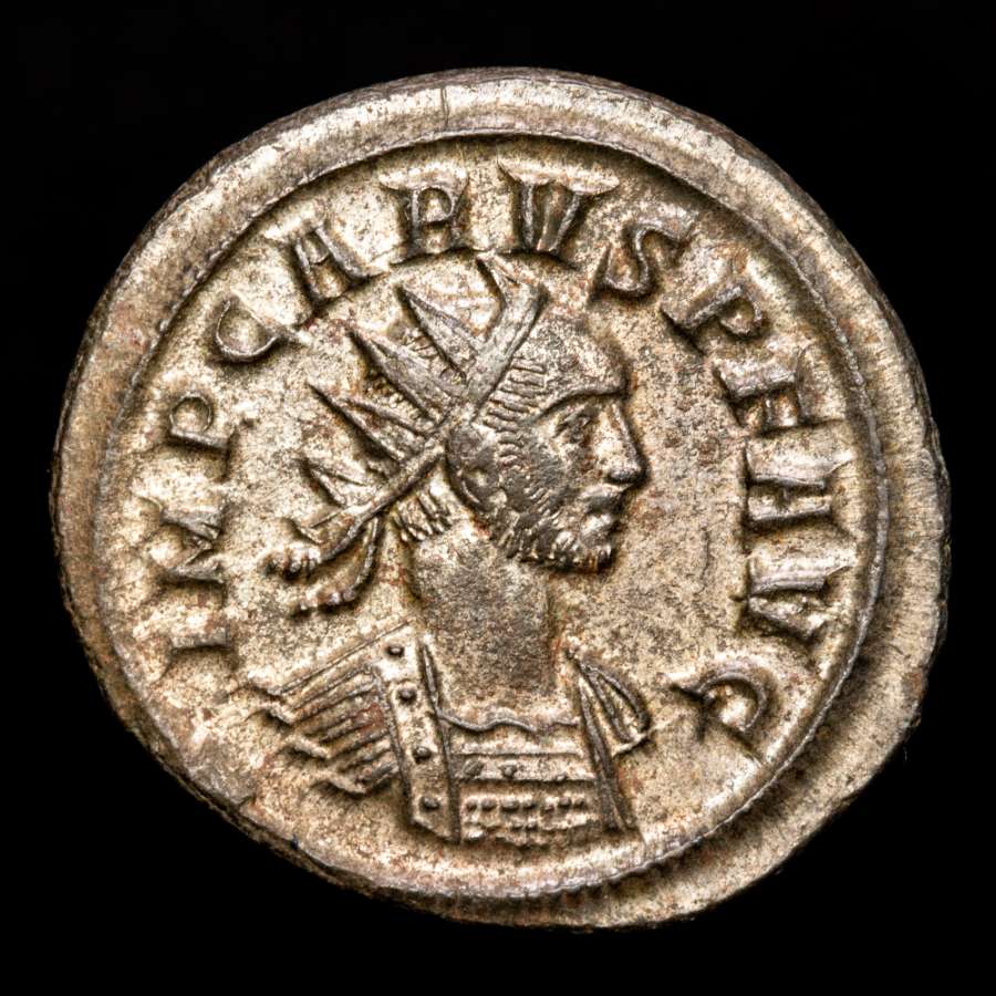 Imperio Romano - Caro, antoniniano plateado. AETERNIT IMPERI / KNA ...