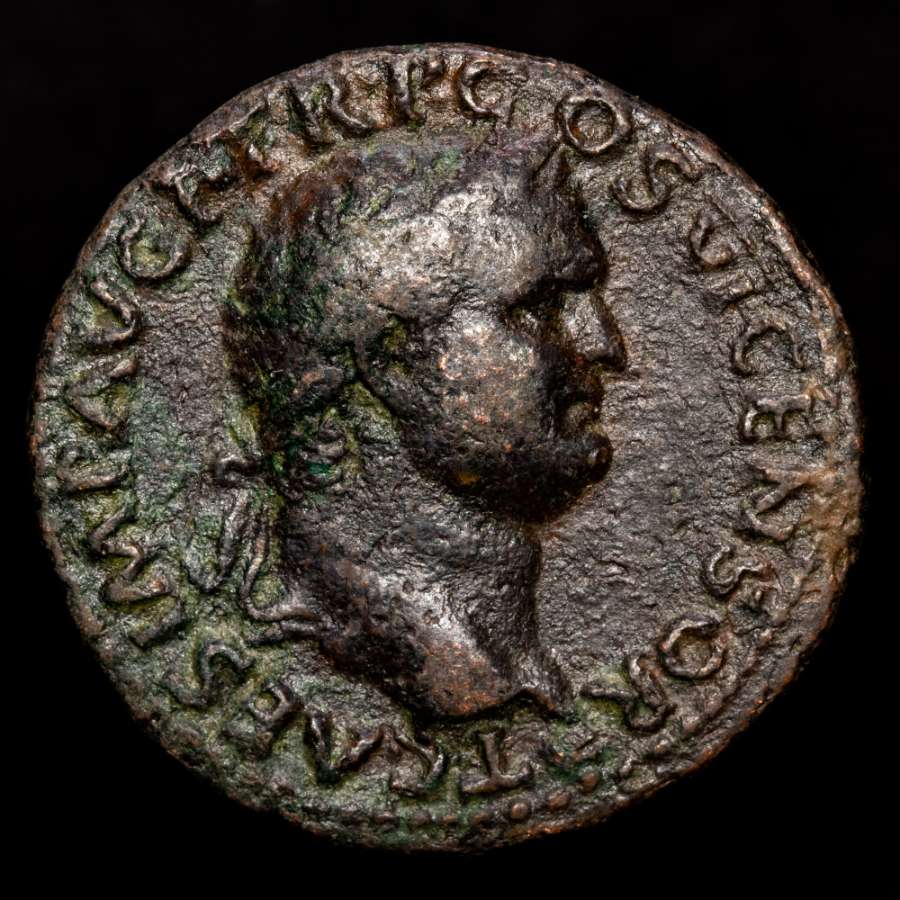 Tito, Cesar (Vespasiano 69-79 dC.) Æ As - Spes. Lyons 77-78 dC ...