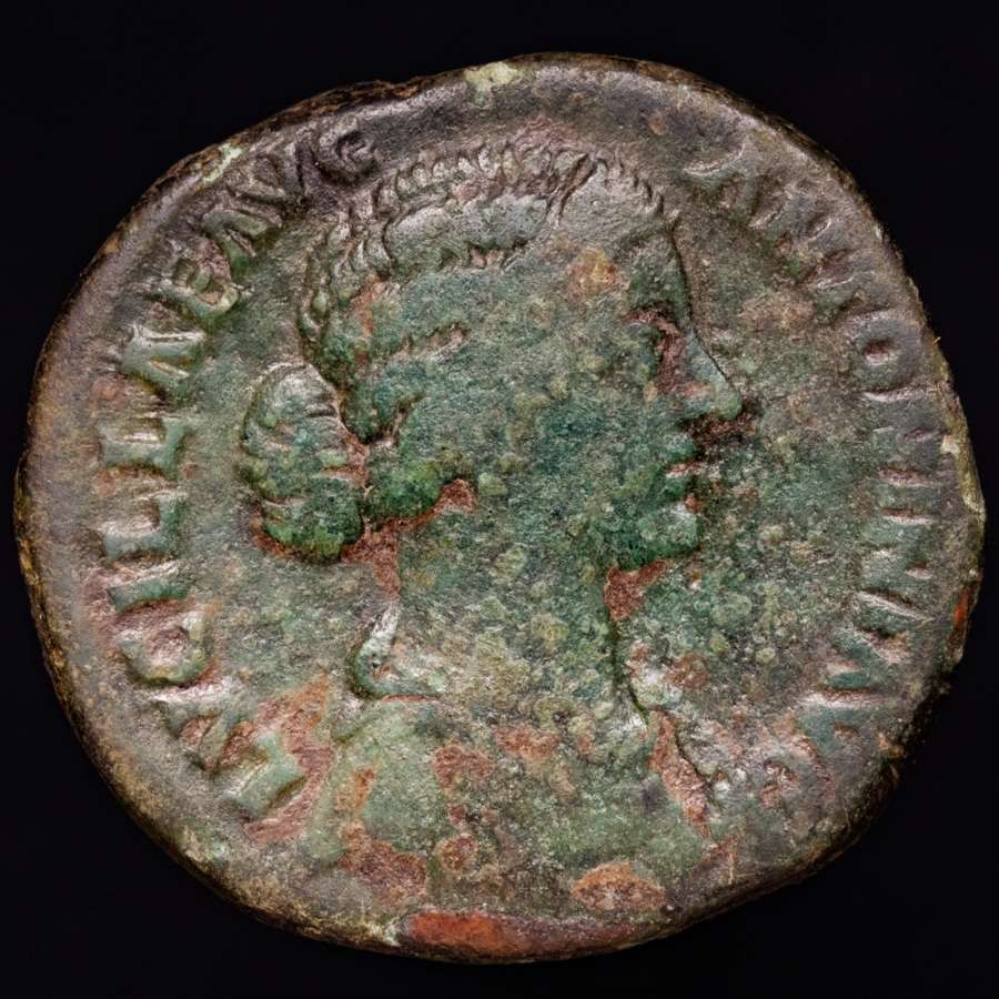 Imperio Romano, Lucilla esposa de Lucio Vero. Sestercio de bronce. Roma ...