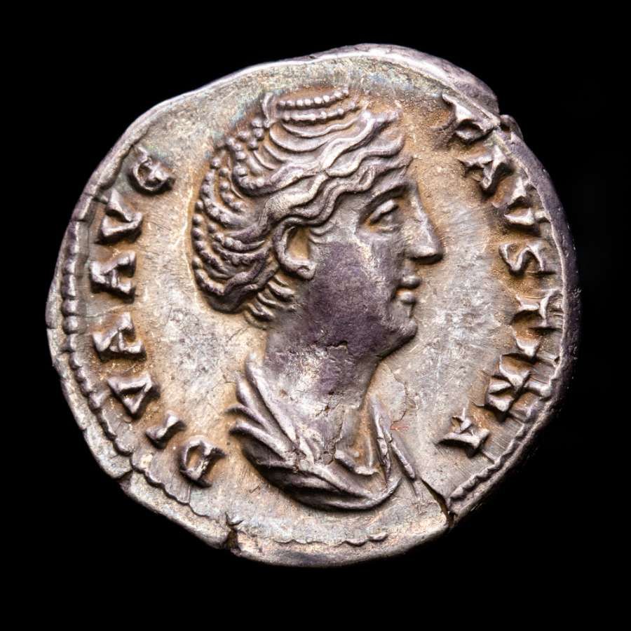 Diva Faustina. Denario de plata. Antonino Pio y Faustina juntos ...