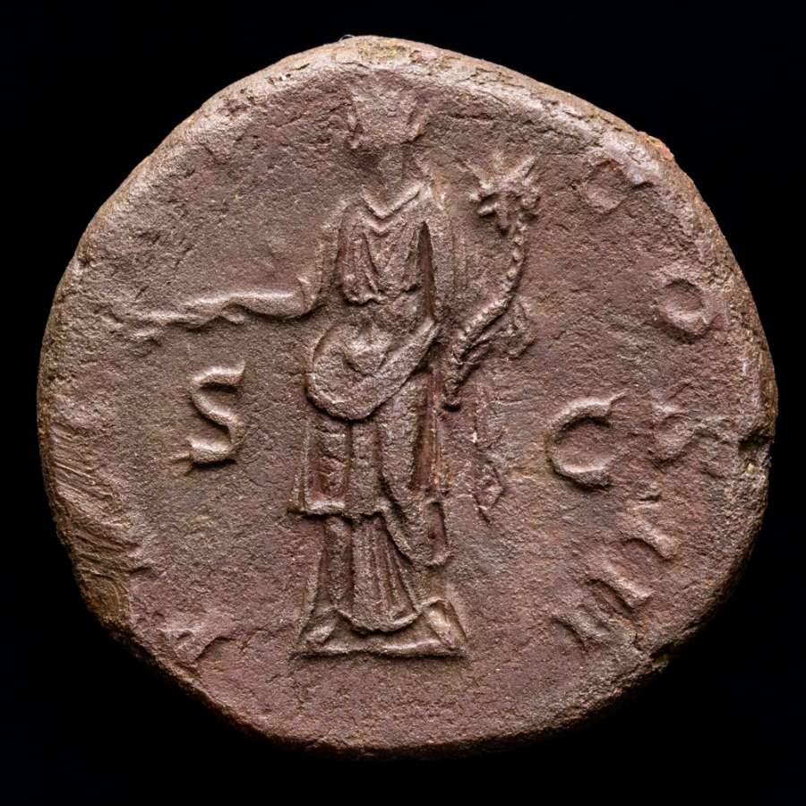 Adriano - As de Roma, 121-123 dC. - P M TR P COS III, La Paz ...